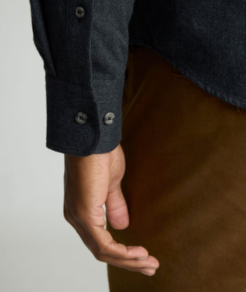 Flannel Hemsworth Shirt Charcoal | UNTUCKit Canada